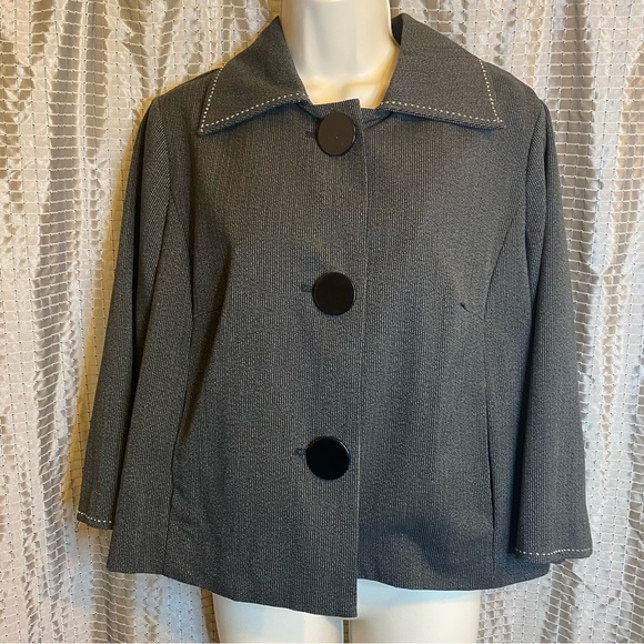 audrey celine | Jackets & Coats | Audrey Celine Gray Business Jacket ...